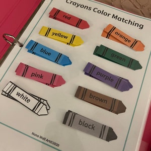 Color Matching Game, Busy Book Printable, Educational Activity ...