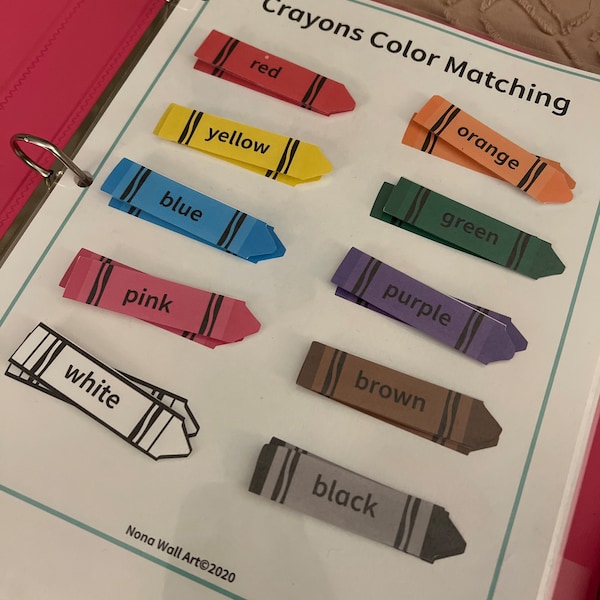 Color Matching Game, Busy Book Printable, Educational Activity ...
