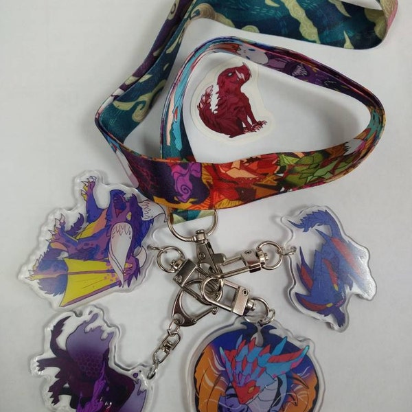 Monster Hunter 2" Clear Acrylic Charm (double Sided) - Etsy