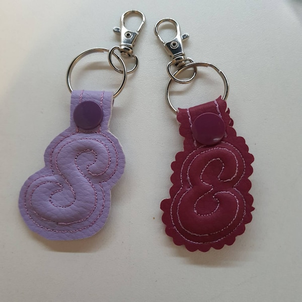 Puffy Foam Key Fob Snap Tab Gift Idea Monogram Alphabet Letters A-Z ...