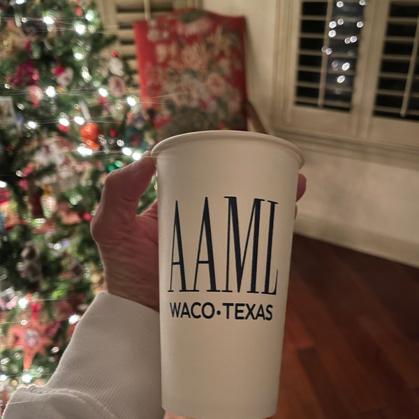 Custom Printed Paper Cups, Monogrammed Coffee Cups, Personalized Hot ...