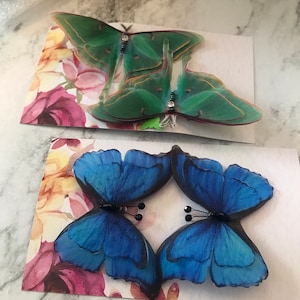 Silk Luna Moth Extra Large Lapel Pin Brooch 3d Three-layered - Etsy