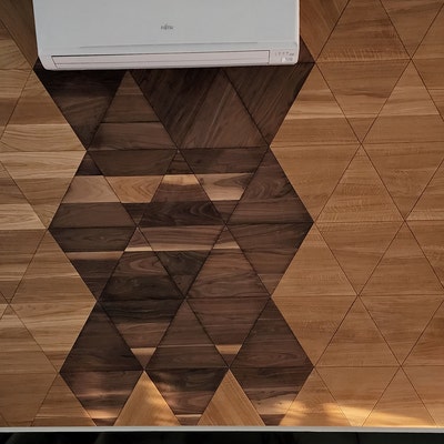 Wooden Triangles Wood Panels wooden Interior Decorative Slats Wall ...