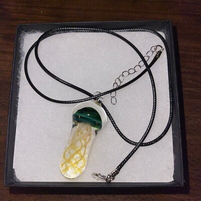 Glass Eye Pendant, Flameworked Boro, Yellow Iris, Blue Casing With ...