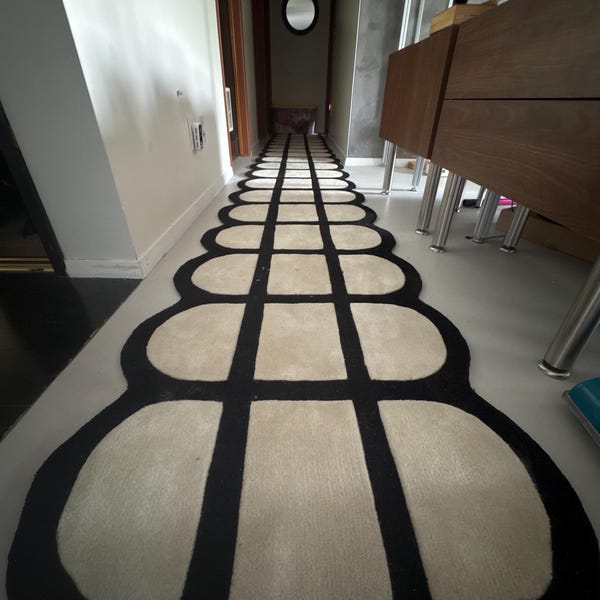 Irregular Rug, Checkered Rug, Cool Runner Rug, Aesthetic Tufted Rug ...