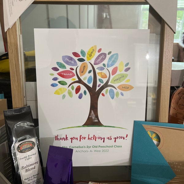 CUSTOM Teacher Tree Printable - Personalized Teacher Appreciation/class ...