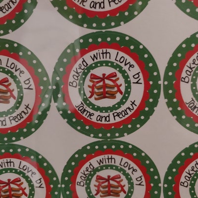 Cookie Labels, Christmas Cookie Stickers, Baking Labels, Cookie ...