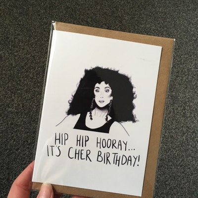 Cher Birthday Card Funny Greeting Card Happy Birthday - Etsy UK