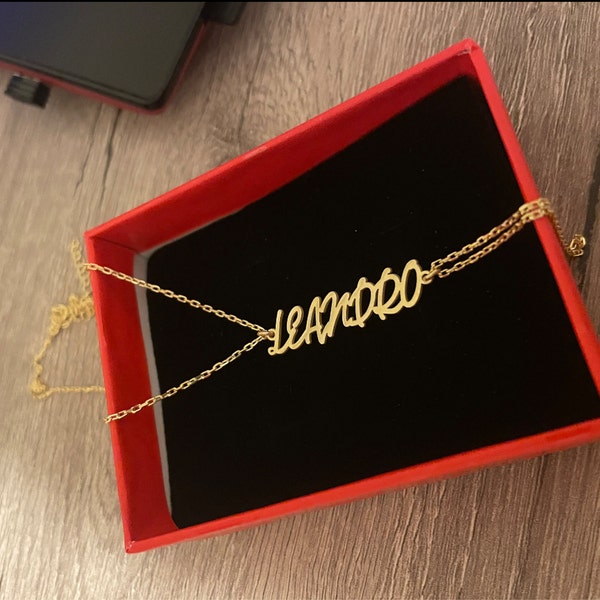 Custom Hand Chain, Name Hand Chain Slave, Adjustable Name Bracelet ...