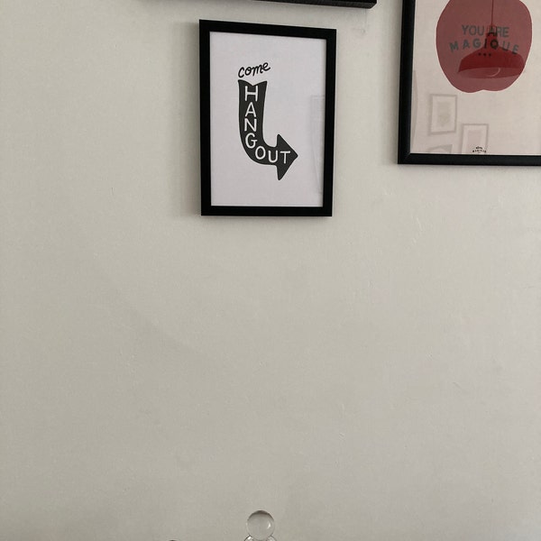 Come Hang Out Sign – Entryway Art, Home Art Print, Positive Minimal ...
