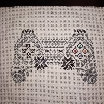 Modern Nordic Retro Console Controller Cross Stitch Pattern - Etsy