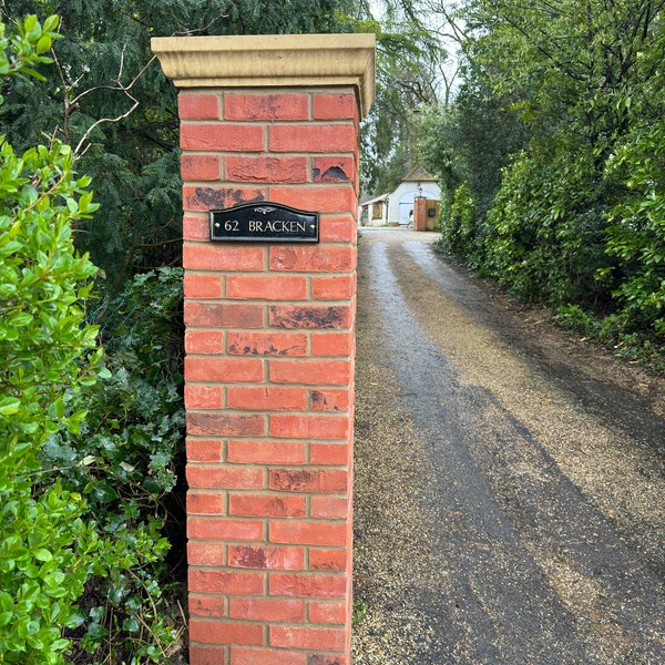 Square Solid Cast Resin House Number Sign Various Colours Available ...