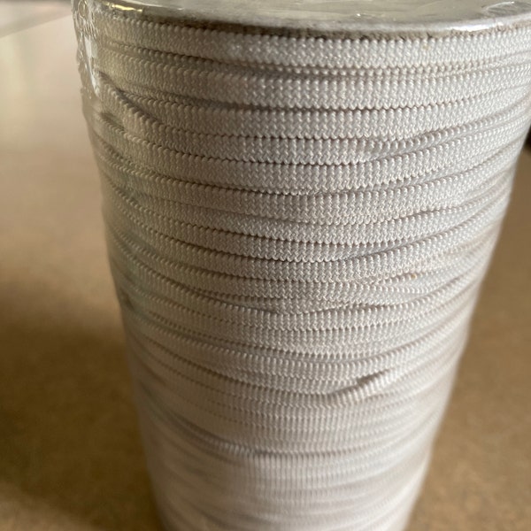 1/4 White SOFT Braided Elastic 144 Yds Roll - Etsy