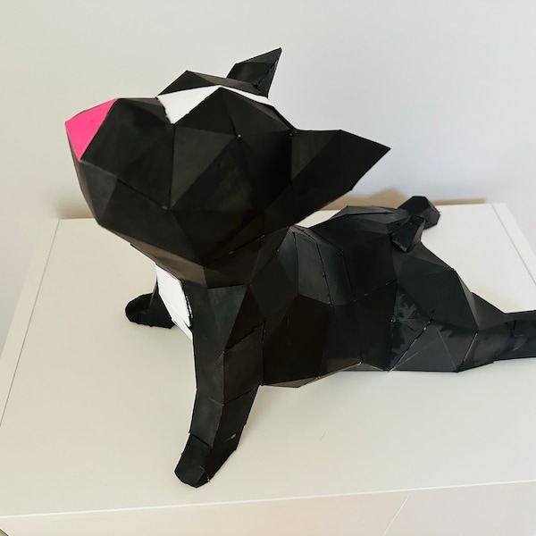 Red Bull Papercraft Template, Abstract Low Poly 3D Origami, Home Decor ...