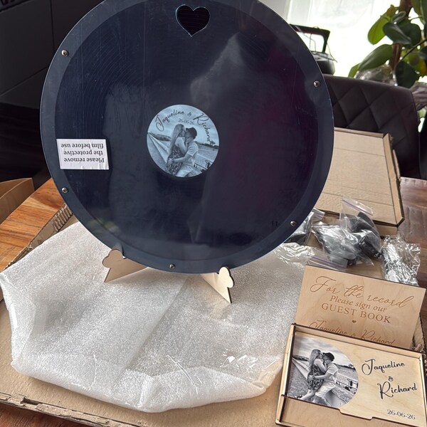 Personalized Wedding Guest Book Alternative, Retro Vinyl Record Sign ...