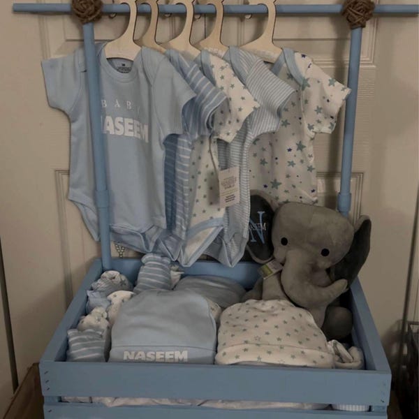 Baby Bundle Gift: Custom Baby Rack Crate, Baby Crate, Baby Crate Closet ...
