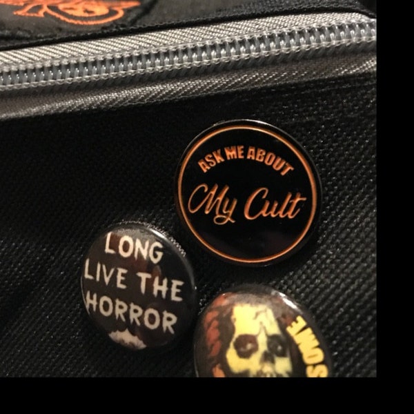 ASK ME ABOUT My Cult -- Enamel Pin - Etsy