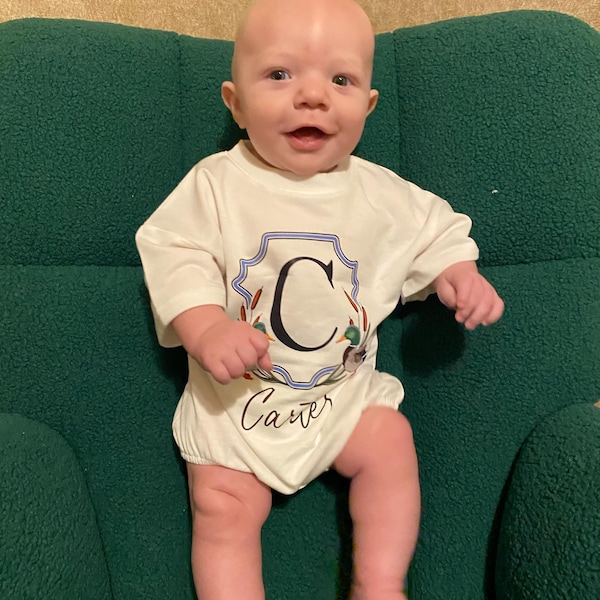 Custom Mallard Ducks Romper, Duckling Baby Bodysuit, Daddy's Hunting ...