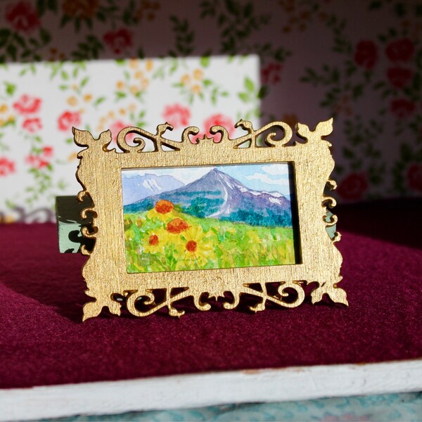 Dollhouse Miniature Picture Frame DIY -dollhouse Miniatures, Fairy ...