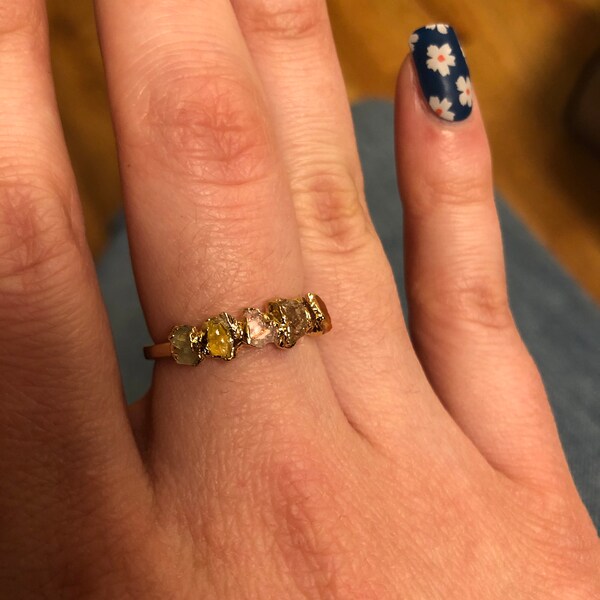 Orange Birthstone, Topaz Ring, November Birthday Gifts for Her, Boho ...