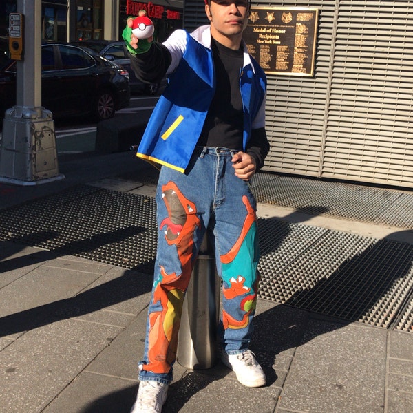 1 of 1 Custom Anime Jeans Cartoon Pants Mens Customized Style ...