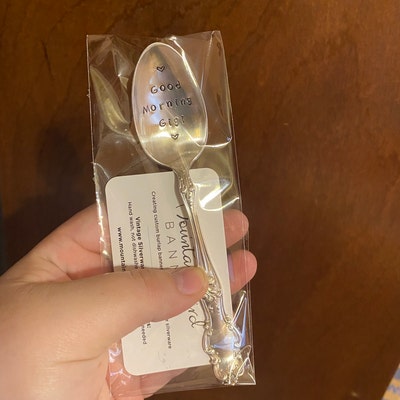 Custom Name Good Morning Spoon, Vintage Handstamped Coffee Spoons ...