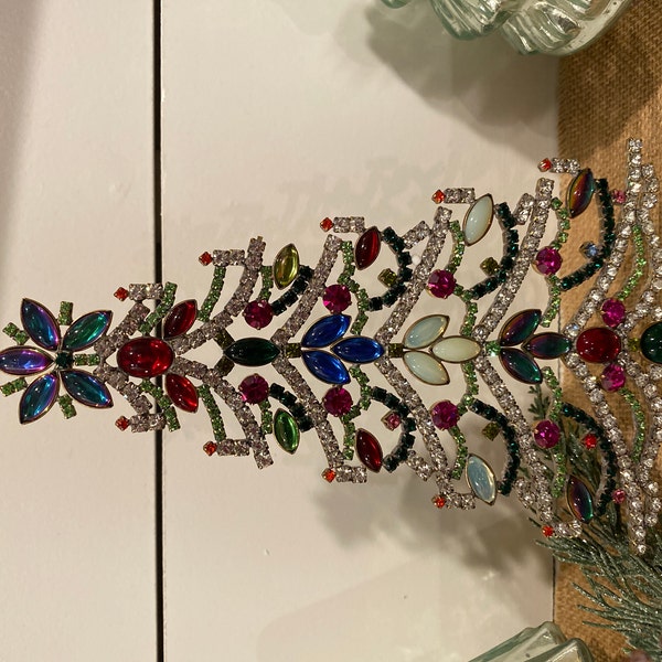 Large 7” Czech Vintage Rhinestone Tree - Etsy