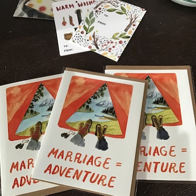 Marriage Adventure Greeting Card, Wedding Congratulations Card ...
