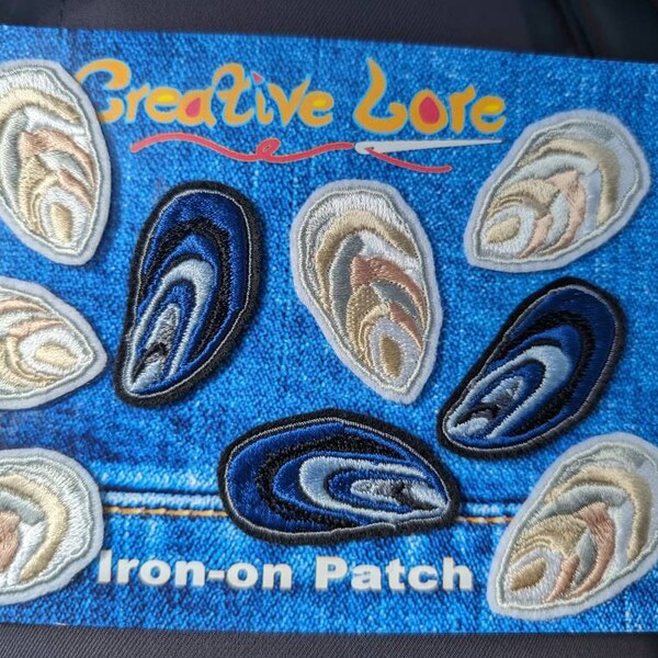Mini Oyster Shell Patches - Set of 3! - Etsy