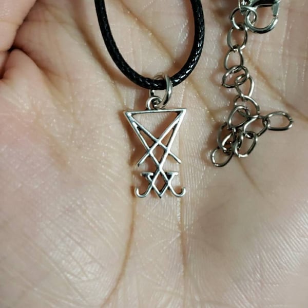 Mini Sigil of Lucifer Necklace - Occult Left Hand Path Luciferian Goth ...