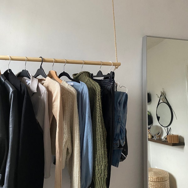 Handmade, Natural Wood, Hanging Rail! - Etsy