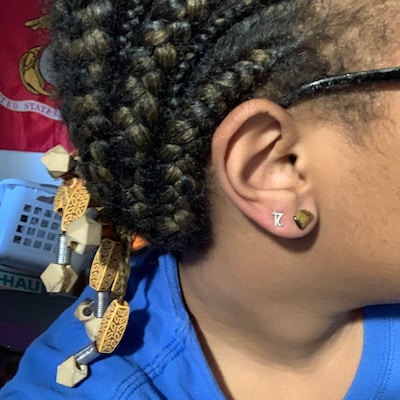 Neptune Stud Earrings . Planet Symbol Jewelry . Gift for Her - Etsy