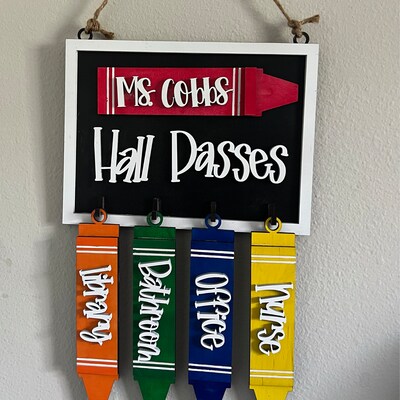 Hall Passes Sign Welcome to Our Classroom Teacher Sign Sign SVG Teacher ...