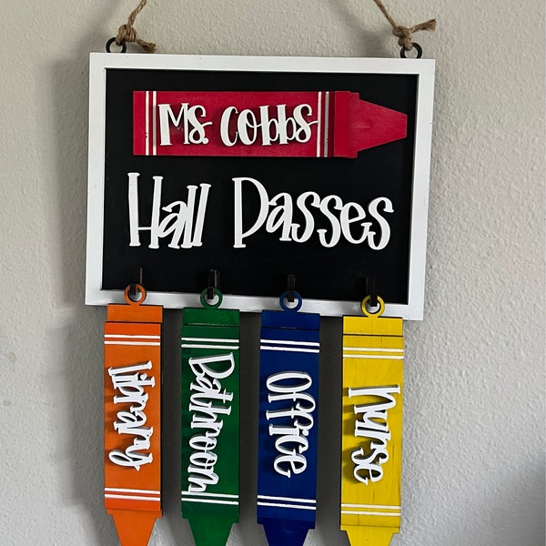 Hall Passes Sign Welcome to Our Classroom Teacher Sign Sign SVG Teacher ...