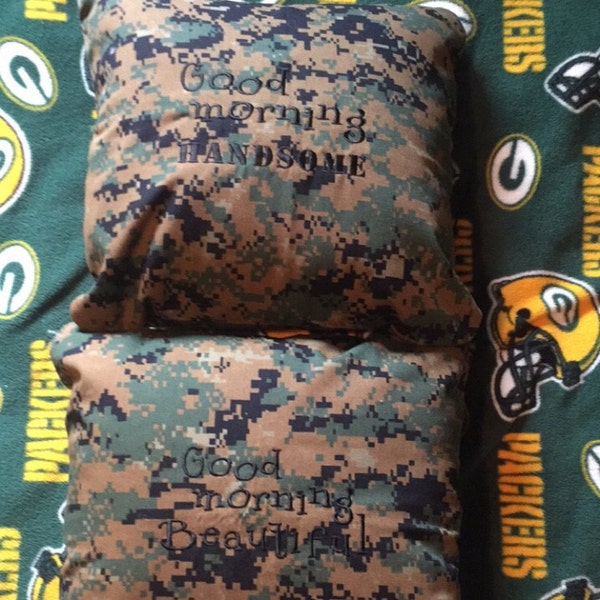 Army, Navy, Air Force, Marines Military Pillow Cover, good Morning ...