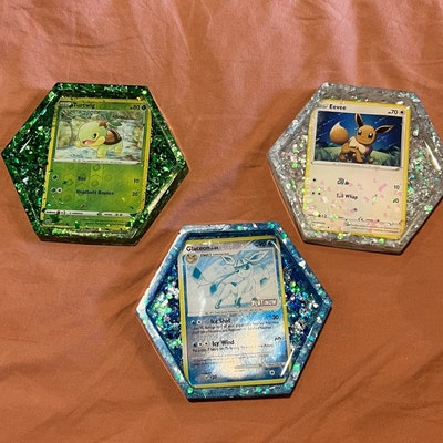 Custom Pokémon Epoxy Resin Coasters - Etsy