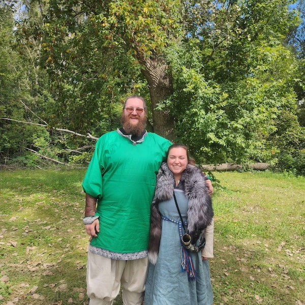 Medieval or Viking Dress T-tunic or Under Tunic - SCA, Larp, Historical ...