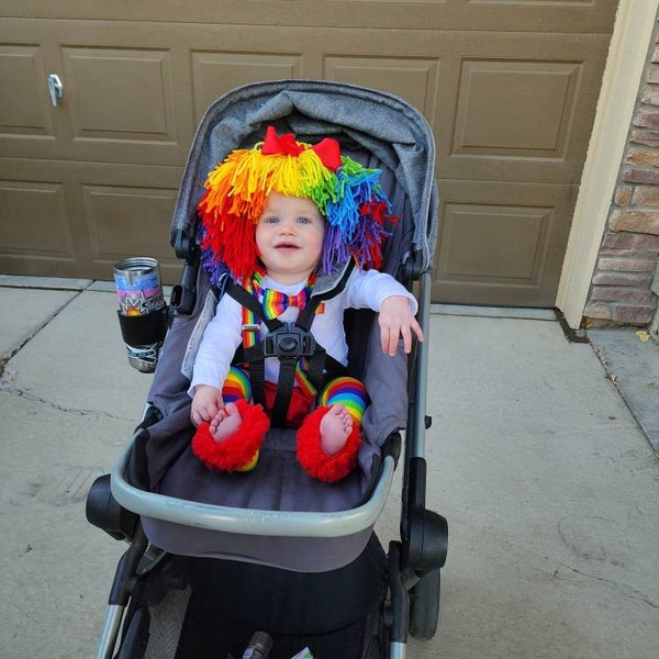Clown Costume Halloween Costumes Baby Hat Baby Girl Clown Wig Pageant ...