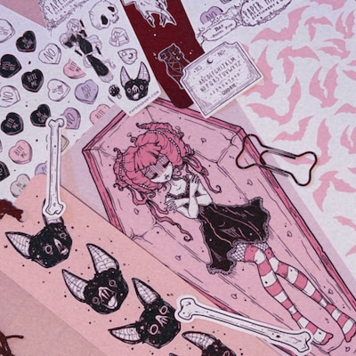 VAMPIRE BAT Sticker Pack, Creepy Cute, Goth - Etsy