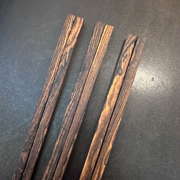 Handmade Chopsticks Figured Bocote Wood Set - Unique Gift for Him or ...