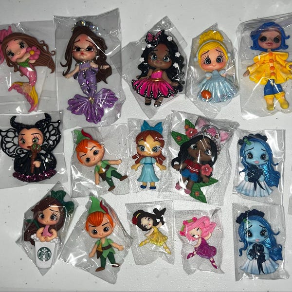 Baker Girl Clay Dolls- Clays for Bows- Clay Bow Center Clay Doll, Clays ...