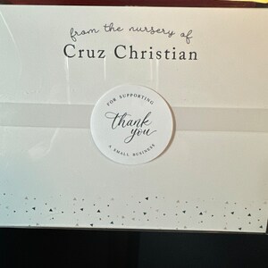 Personalized Script Stationery Cards Set, Elegant Flat Notecards ...