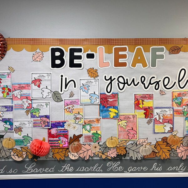 Fall Classroom Bulletin Board Decor: Leaf Theme (PDF) - Etsy