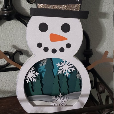 Layered Snowman Luminary SVG, PNG, EPS, Layered Christmas Decor ...