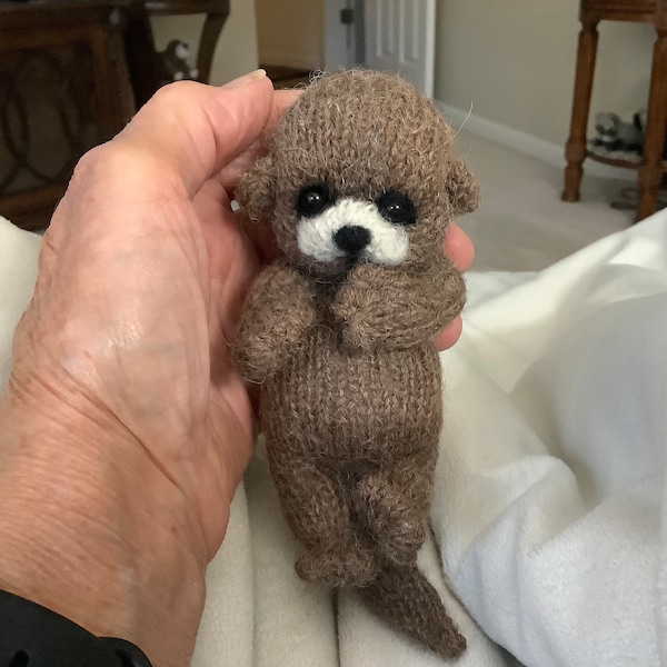 OTTER Knitting Pattern PDF, Easy Sea Otter Stuffed Knitted Animal, Flat ...