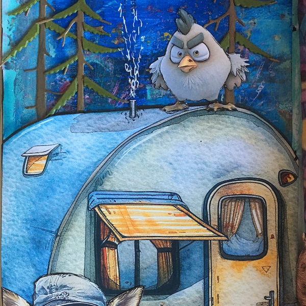 9 Cartoon Trailer Clipart, Camping Trailer, Printable Watercolor ...