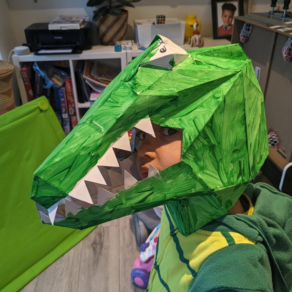 DIY Alligator Mask, Crocodile Mask Template, Paper Craft, Printable ...