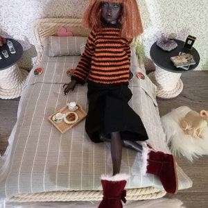 Limited Silvery Black 8-9'' Handmade Bjd Hair Styled Doll Wig for 1/3 ...