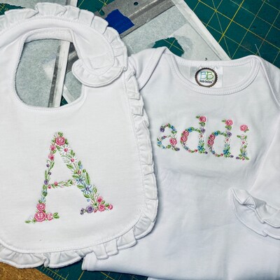 Floral Alphabet Machine Embroidery Design Small Letters With - Etsy