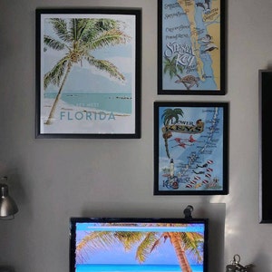 Virginia Eastern Shore Map Style Print Beach House Decor - Etsy